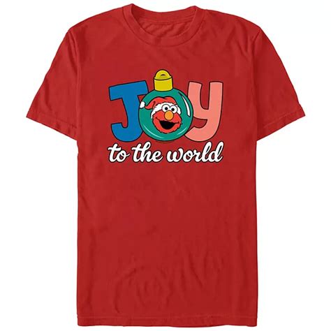 Mens Sesame Street Elmo Joy To The World Graphic Tee