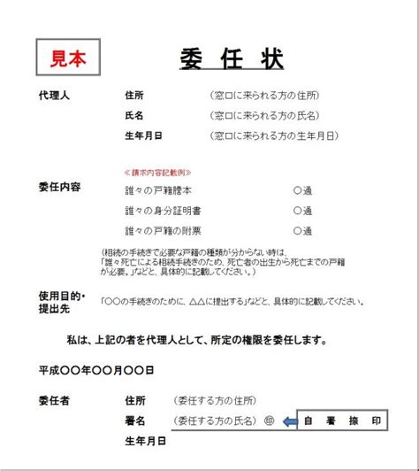 委任状の書式と書き方