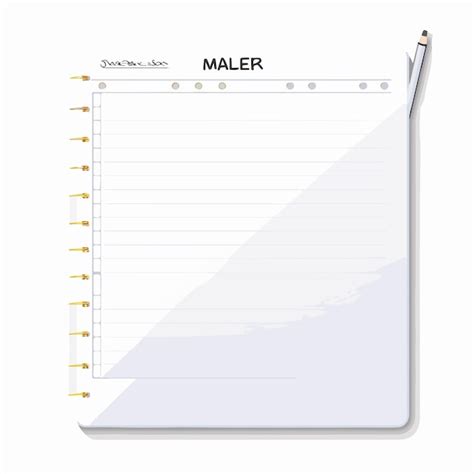 Weekly Lesson Plan Template On Blank Notepad For Education