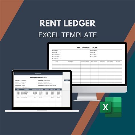 Rent Ledger Excel Template Printable Rental Payment Tracker Pdf
