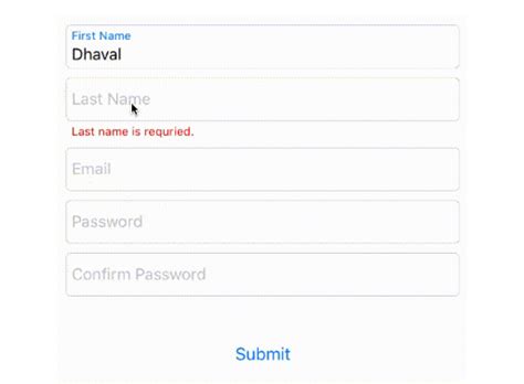 A Custom Textfield With Floating Placeholder And Error Label