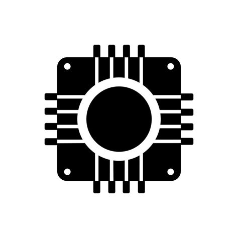 Chip Vector Icon Microchip Illustration Symbol Cpu Sign Core Logo