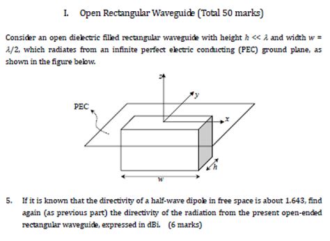 Solved Consider An Open Dielectric Filled Rectangular Wav