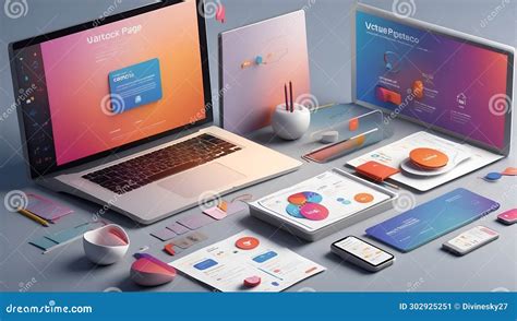 Dynamic Design Canvas Versatile Ui Ux Palette Ai Generate Stock