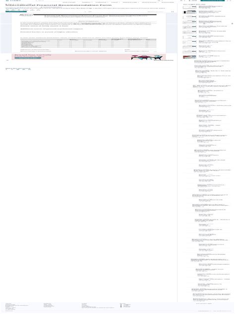 International Financial Recommendation Form Pdf Cognition Behavior Modification Pdf