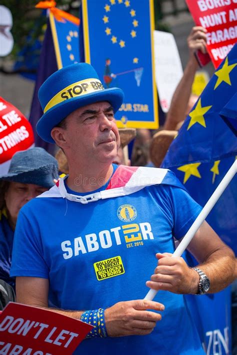 Anti Brexit Campaigner Steve Bray Mr Stop Brexit At The March For