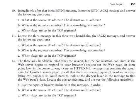 Solved Case Project Decode A TCP Segment In A Wireshark Chegg