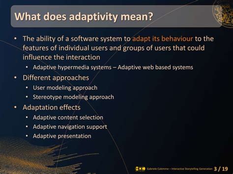 Interactive Storytelling Generation The Adaptive Version Of