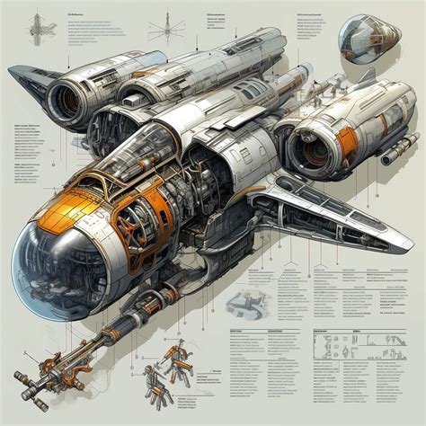 Ai创作的航天器草图 Ai工具研究所
