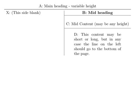 tabularx tabular column and line extend to page height tex latex
