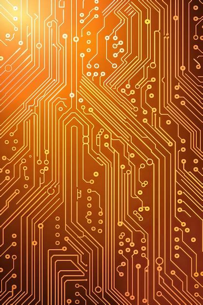 Minimalist Circuit Board Art Illuminated Connections Symbolizing