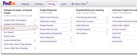 How To Setup Fedex Online Billing Franklin Parcel