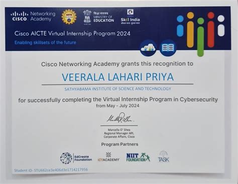 Cybersecurity Cisconetworkingacademy Aicte Skillindia Networking