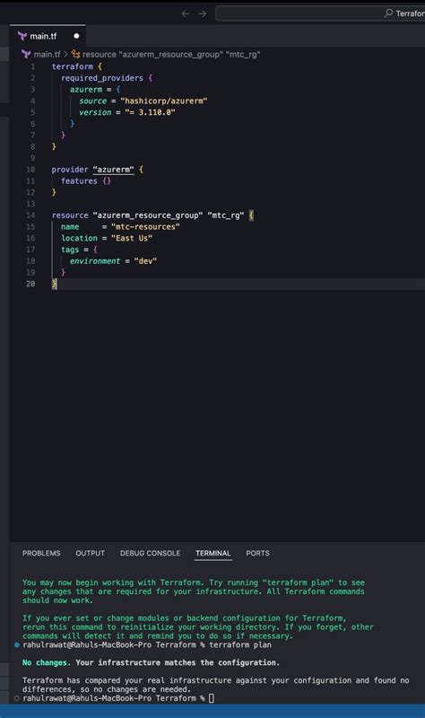 Rahul Singh Rawat On Linkedin Terraform Azure Firsttime Learningjourney