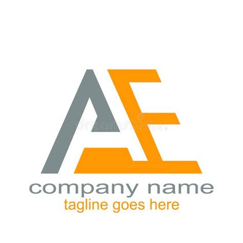 Recurso Creativo Del Gráfico Del Logotipo De Los Ae De La Letra Del