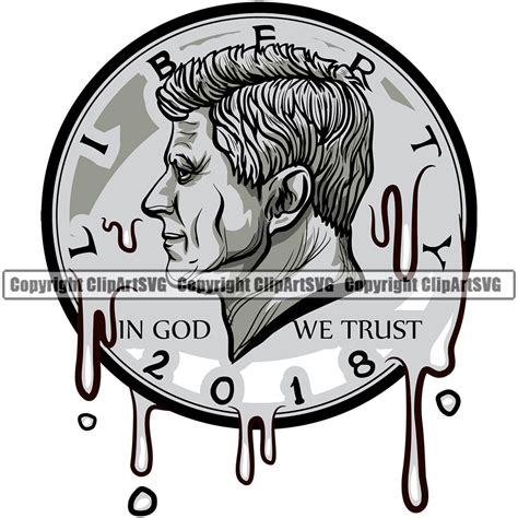 Clip Art Coins Spread Out