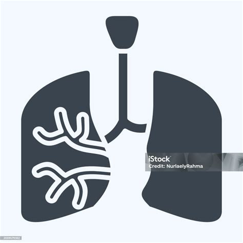 아이콘 폐 인간 장기 기호와 관련이 있습니다 글리프 스타일 심플한 디자인 편집 가능 간단한 일러스트레이션 건강관리와 의술에 대한 스톡 벡터 아트 및 기타 이미지 Istock