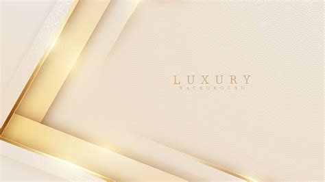 라인 골든 요소와 우아한 크림 그늘 배경 사실적인 럭셔리 스타일 3d 용지 잘라 0명에 대한 스톡 벡터 아트 및 기타 이미지 0명 3차원 형태 공휴일 Istock