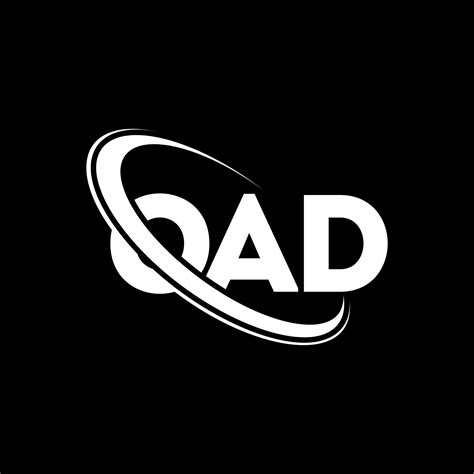 OAD Logo OAD Letter OAD Letter Logo Design Initials OAD Logo Linked With Circle And Uppercase