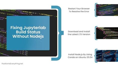 Could Not Determine Jupyterlab Build Status Without Nodejs Position Is Everything