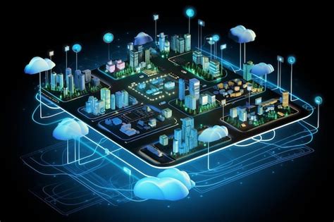 Premium Ai Image Smart Cities Rely On Cloud Computing For Efficient Wireless Internet