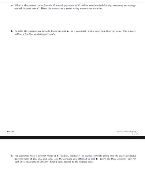 A What Is The Present Value Formula If Annual
