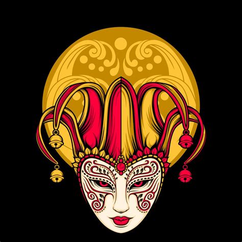 Female Jester Head Illustration 5148072 Vector Art At Vecteezy