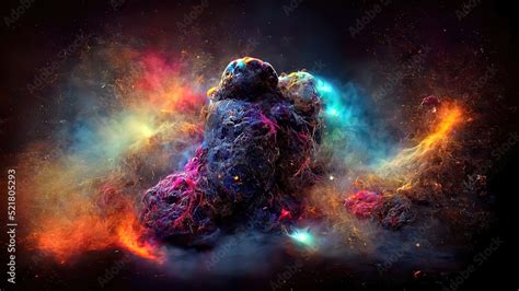 Space Nebula 4k Colorful Abstract Background Image 3d Illustration 3d Render Space Surreal