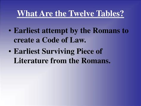 Twelve Tables Twelve Tablets