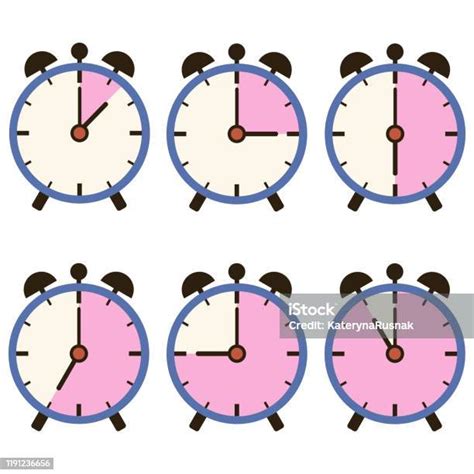 다른 시간을 보여주는 시계 아이콘의 집합입니다 평면 디자인 벡터 3가지 개체에 대한 스톡 벡터 아트 및 기타 이미지 3가지 개체 시간 벽 시계 Istock