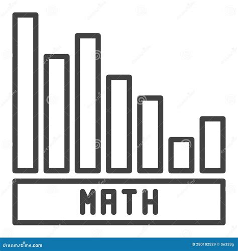 Maths Science Bar Graph Vector Concept Line Icon Or Sign Stock Illustration Illustration Of