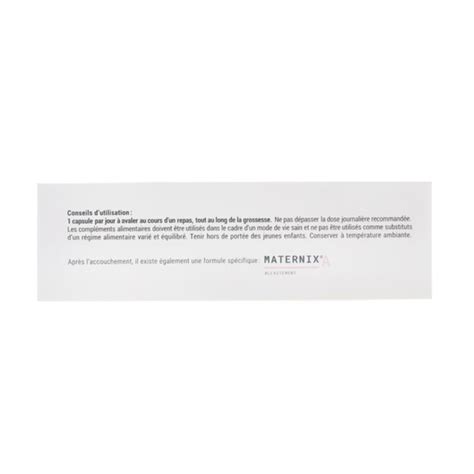 Maternix G Capsules Complément Alimentaire Pour La Grossesse