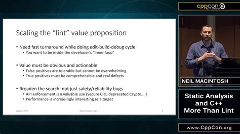 cppcon 2015 neil macintosh “static analysis and c more than lint