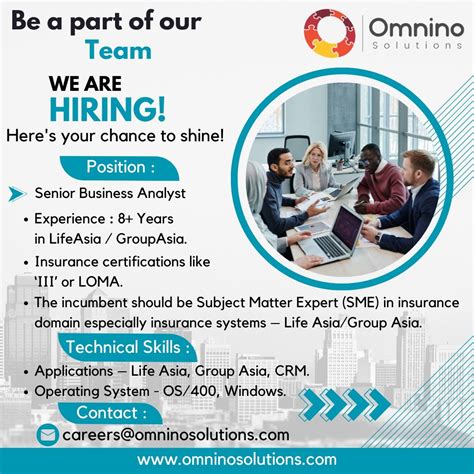 Girish Agarwadekar On Linkedin Hiring Senior Business Analyst Lifeasia Groupasia Experience