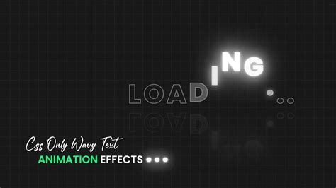 Css Only Wavy Text Loading Animation Effects Youtube