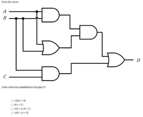 Solved Consider The Following Logic Circuit What Is The