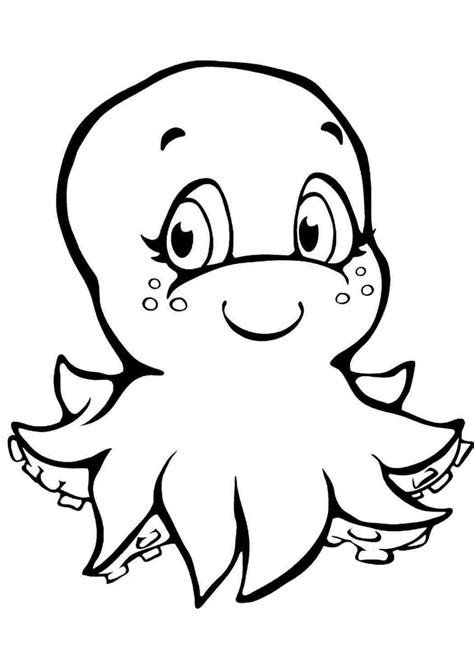 Раскраски Маленький осьминог Обучающие раскраски Забавный осьминог Картинки раскраски