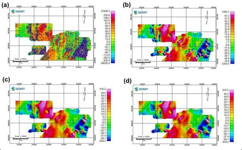 A Downward Continuation Map To 8 M B Upward Continuation Map To 20 Download Scientific