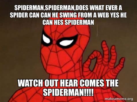 Spidermanspidermandoes What Ever A Spider Can Can He Swing From A Web