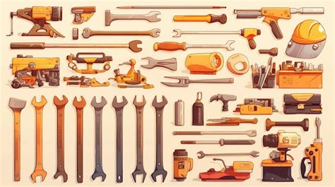 Tracing The Evolution Of Working Tools Premium Ai Generated Vector