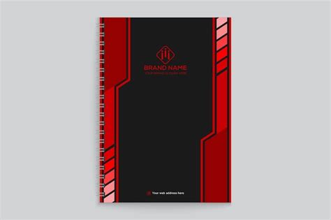 Premium Vector Red Color Notebook Cover Mockup
