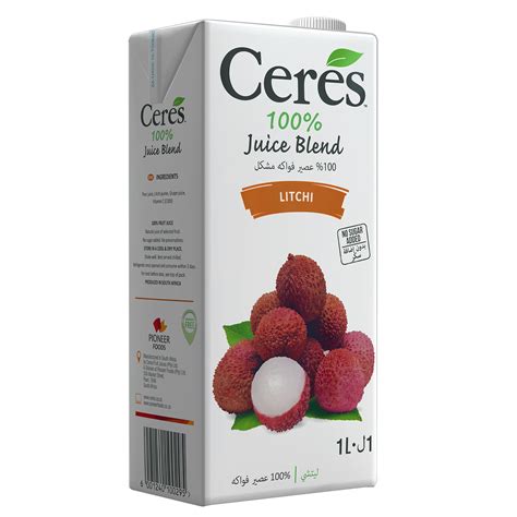 Buy Ceres 100 Natural Litchi Juice Blend 1l Online In Kuwait Talabat