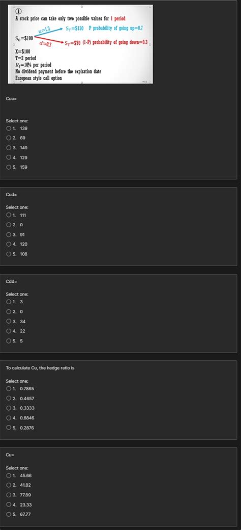 Solved A Stock Price Can Take Only Two Possible Values Chegg Com