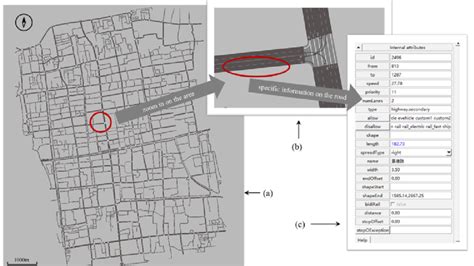 Basic Simulation Road Network Results A The Micro Simulation Road Download Scientific
