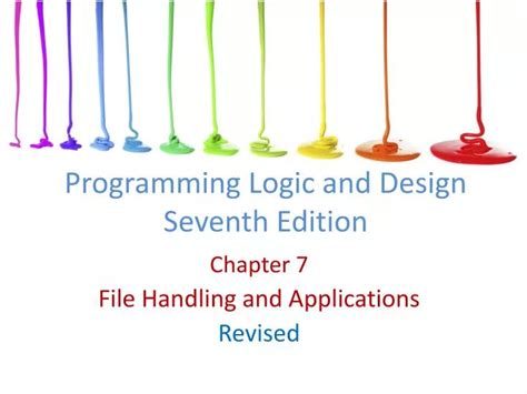 Ppt Programming Logic And Design Seventh Edition Powerpoint