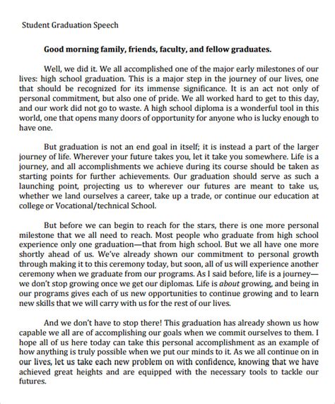 8th Grade Graduation Speech Ideas