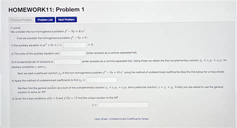 Solved Homework11 Problem 11 ﻿pointwe Consider The