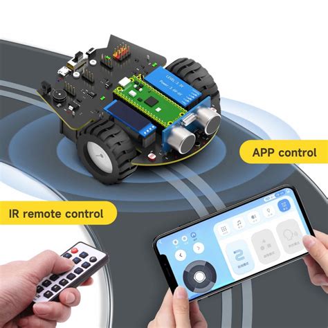 Raspberry Pi Pico Robot Car Diy Robotic Electronic Kit Education