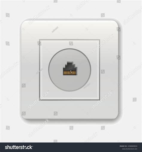 Realistic Socket Internet Socket Vector Illustration Stock Vector