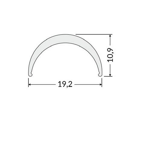 2m Extra Opal Diffuser Cover For Led Profile Arch1 Arch1 Led Profile Marc Led Ltd 2m Extra Opal Diffuser Cover For Led Profile Arch1 Arch1 Led Profile Marc Led Ltd